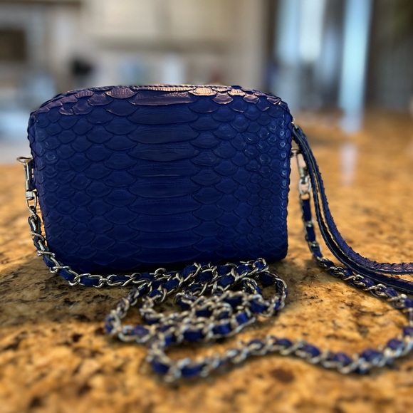 Indo Exotics | Bags | Cosmeticsmall Genuine Snakeskin Handbag | Poshmark